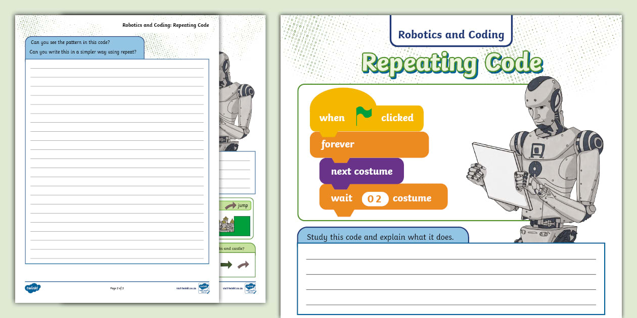 Robotics and Coding - Repeating Code (teacher made) - Twinkl