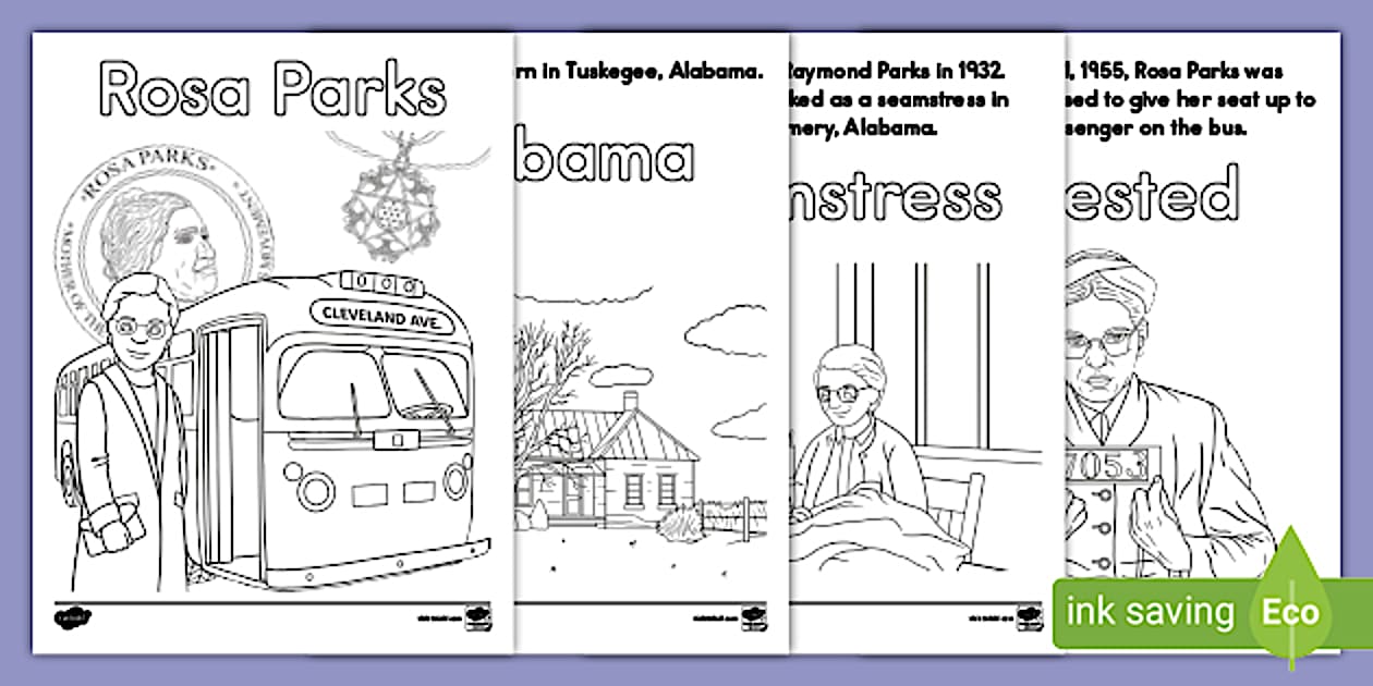 Rosa Parks Coloring Page Printable | History | Twinkl USA