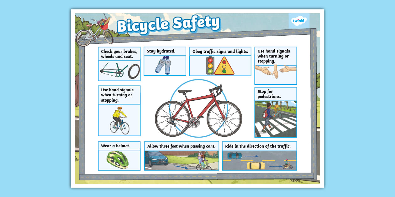 Bike Safety Display Poster (professor feito) - Twinkl