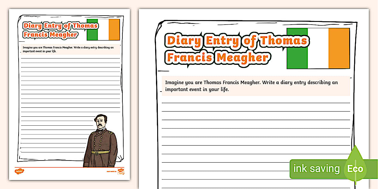Thomas Francis Meagher (Diary Entry) (Teacher-Made) - Twinkl