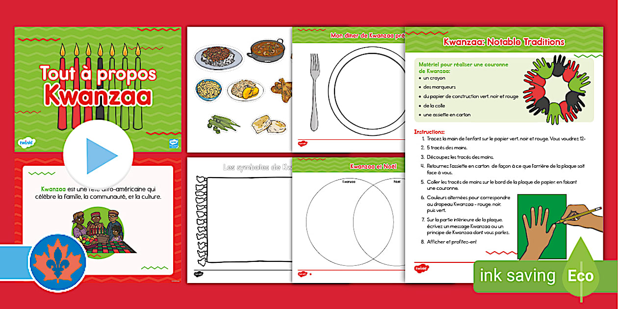Kwanzaa Primary Activity Pack French (teacher made) - Twinkl