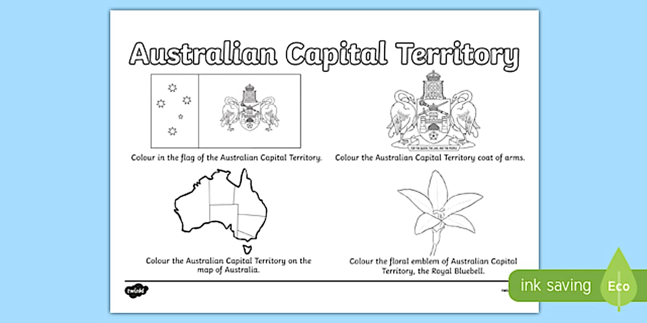Australian Capital Territory Colouring Sheet (teacher made)