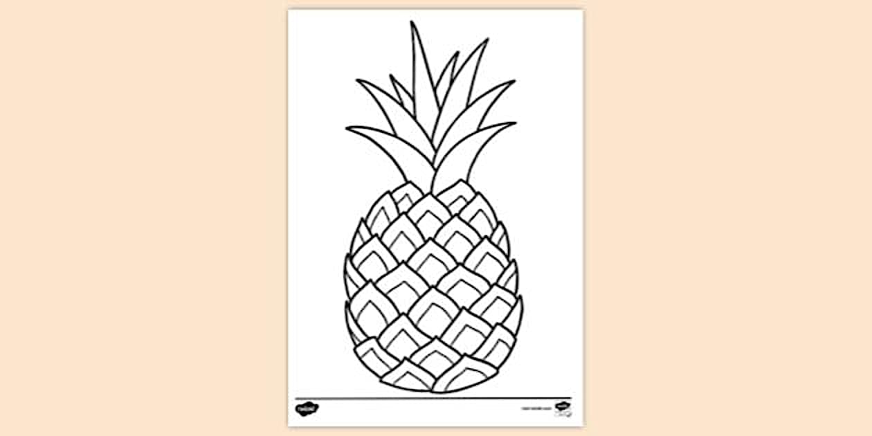 Pineapple Colouring Page | Colouring Sheets (teacher made)