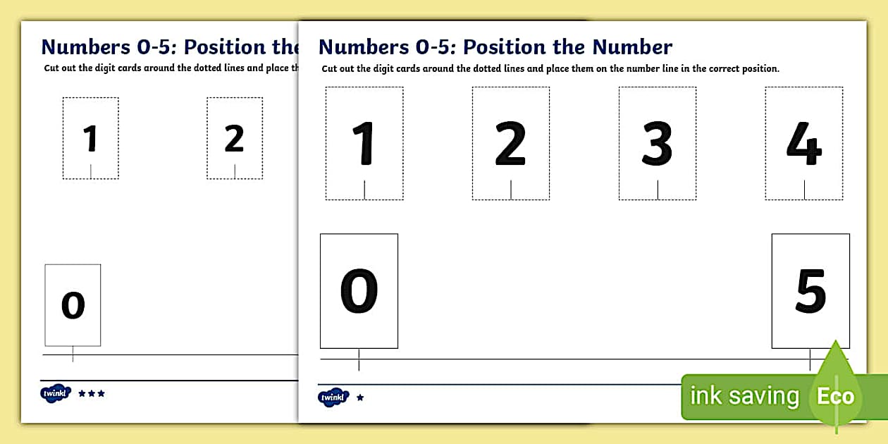 KS2 Maths Number Bonds 0 - 5 Positioning Worksheet - Twinkl
