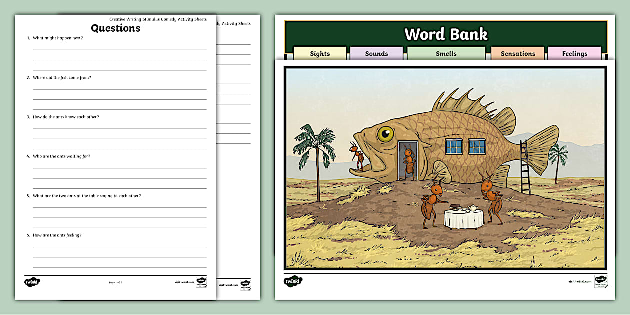 Creative Writing Stimulus Comedy Activity Pack - Twinkl