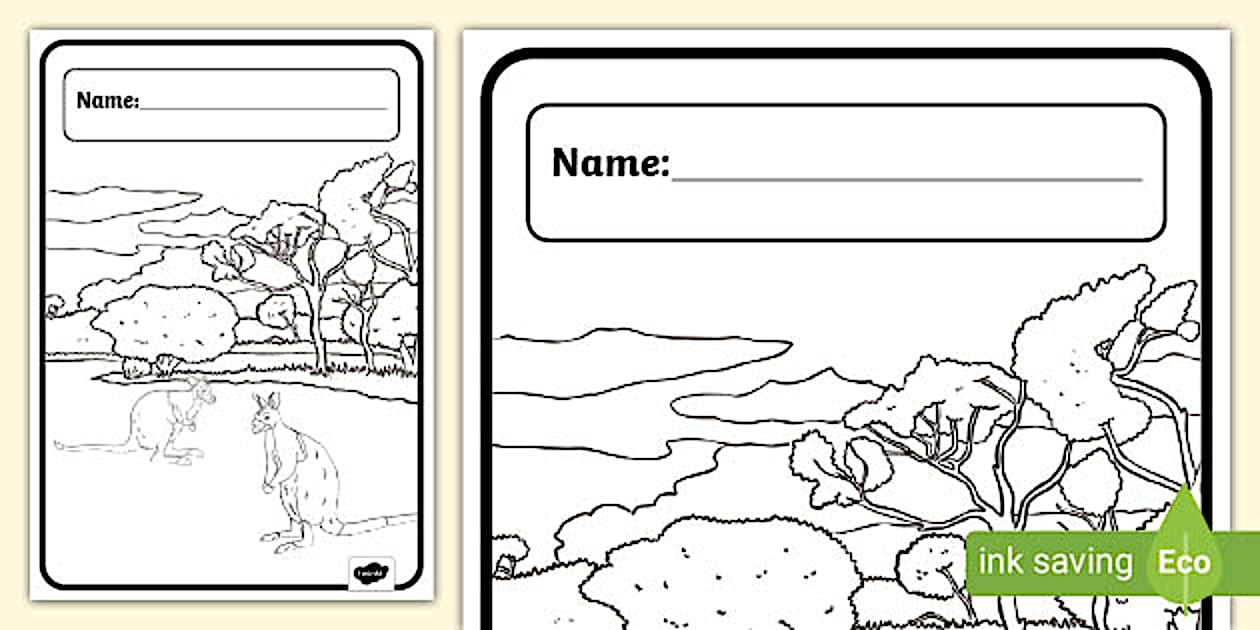Wallaby Colouring Book Cover | Twinkl Coloring Book Cover