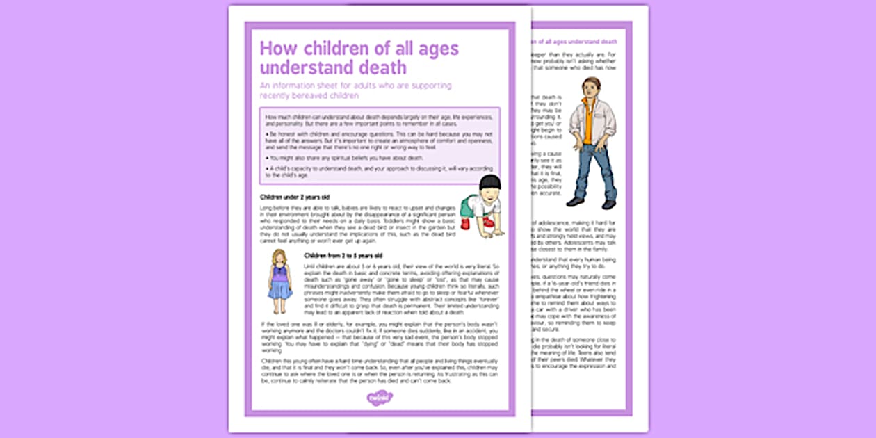 How Children Understand Death | Adult Guidance | Twinkl