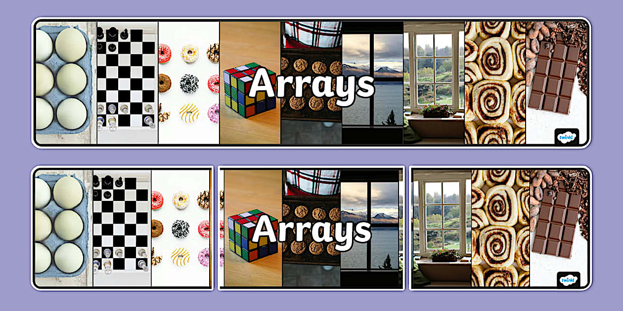 👉 Arrays Photo Display Banner (teacher made) - Twinkl