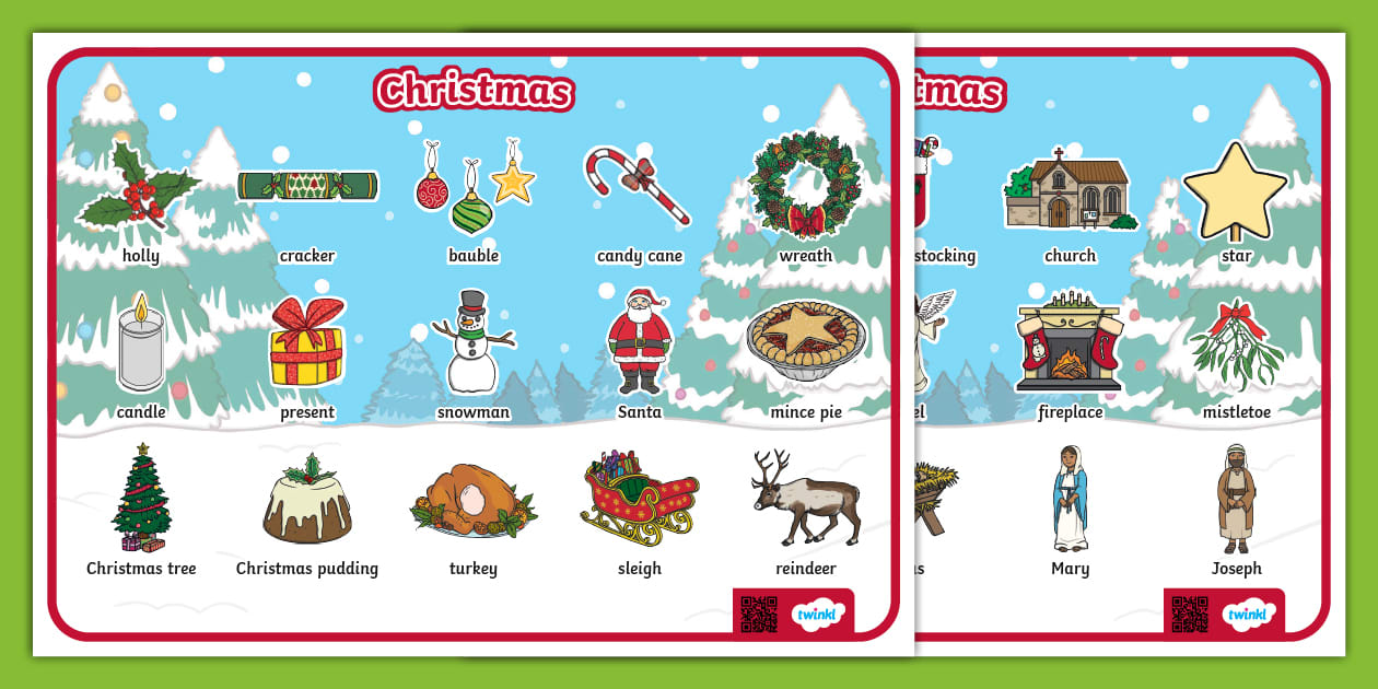 Christmas Words KS1 - Vocabulary Resources (teacher made)