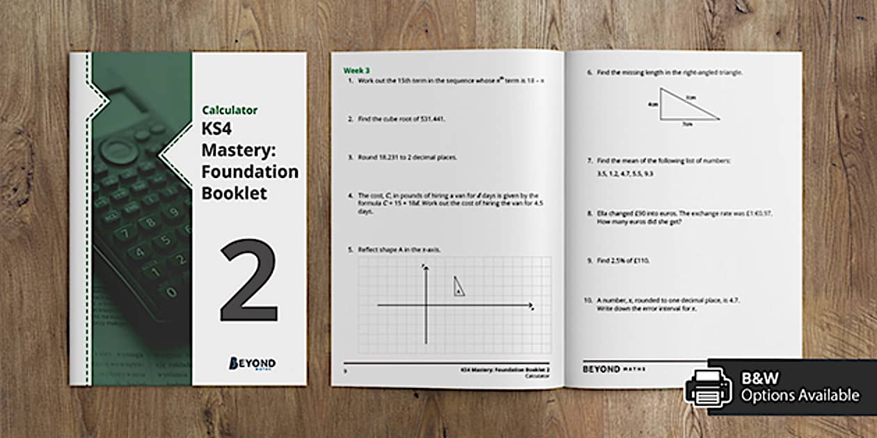 👉 GCSE Maths Foundation Revision Booklet 2 | KS4 Maths