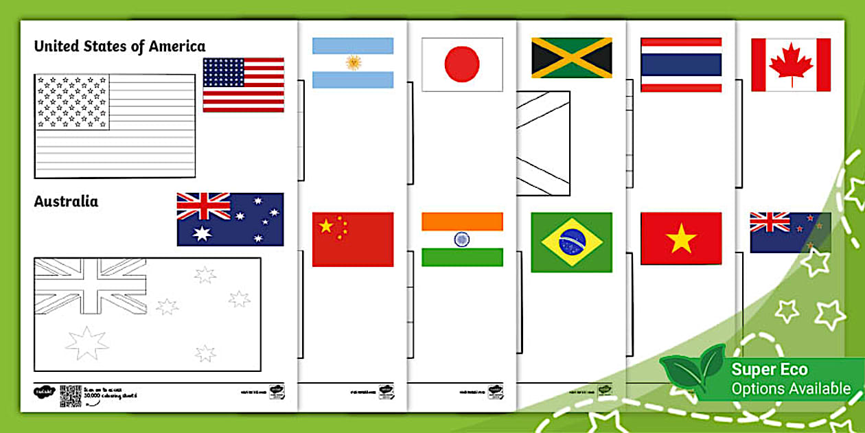 Worldwide Flags Colouring Pack | Parents Baby & Pregnancy
