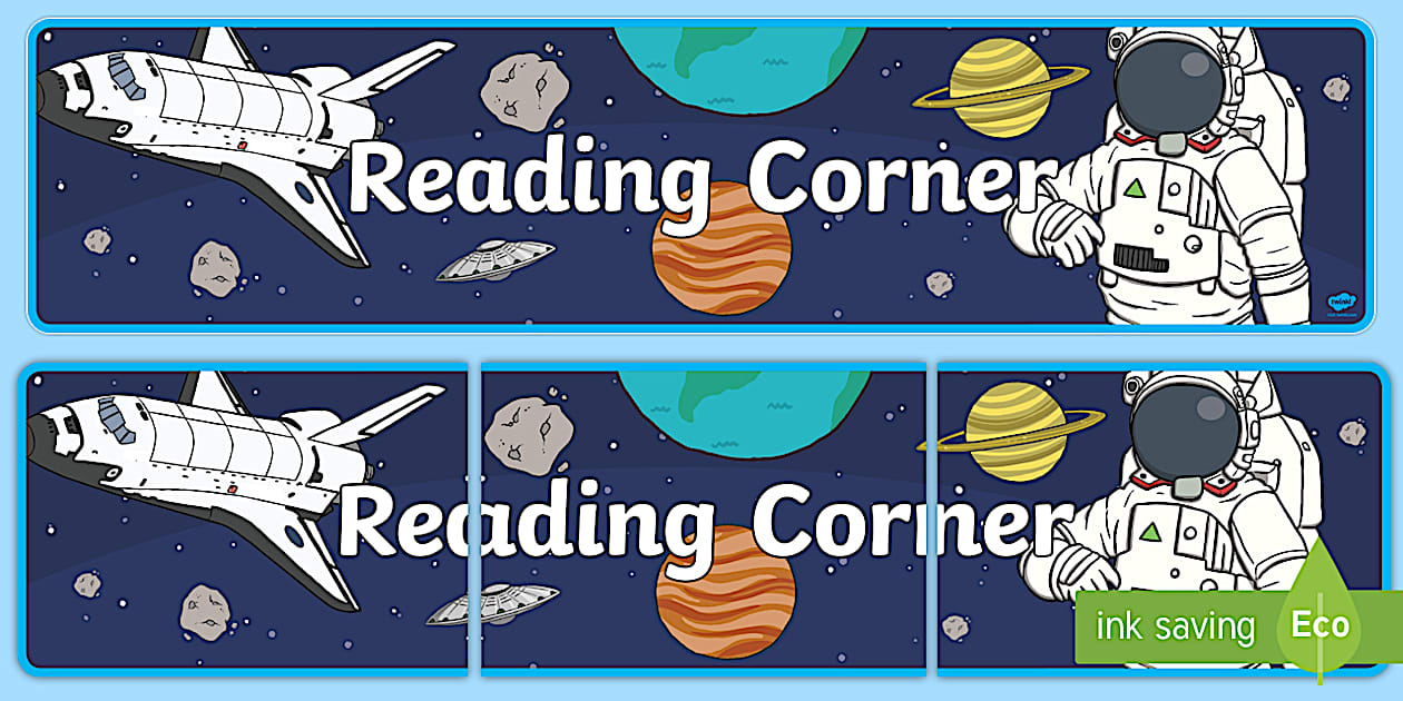 Space-Themed Reading Corner Display Banner - Twinkl