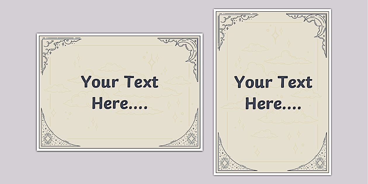 Celestial Themed Editable Poster (teacher made) - Twinkl