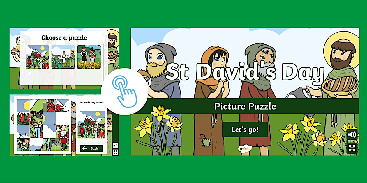 Interactive St David's Day Picture Puzzle (teacher made)