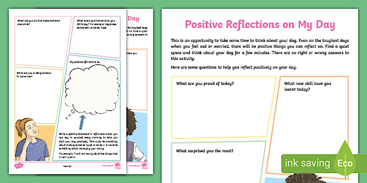 Positive Reflections on My Day (Teacher-Made) - Twinkl