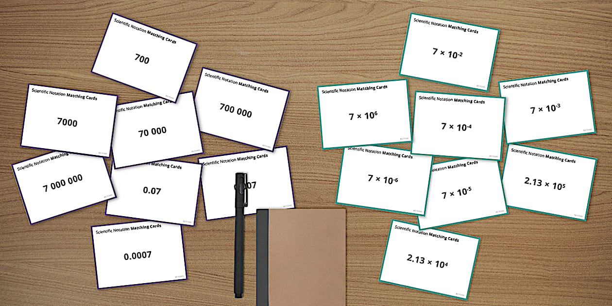 Scientific Notation Matching Cards - Twinkl