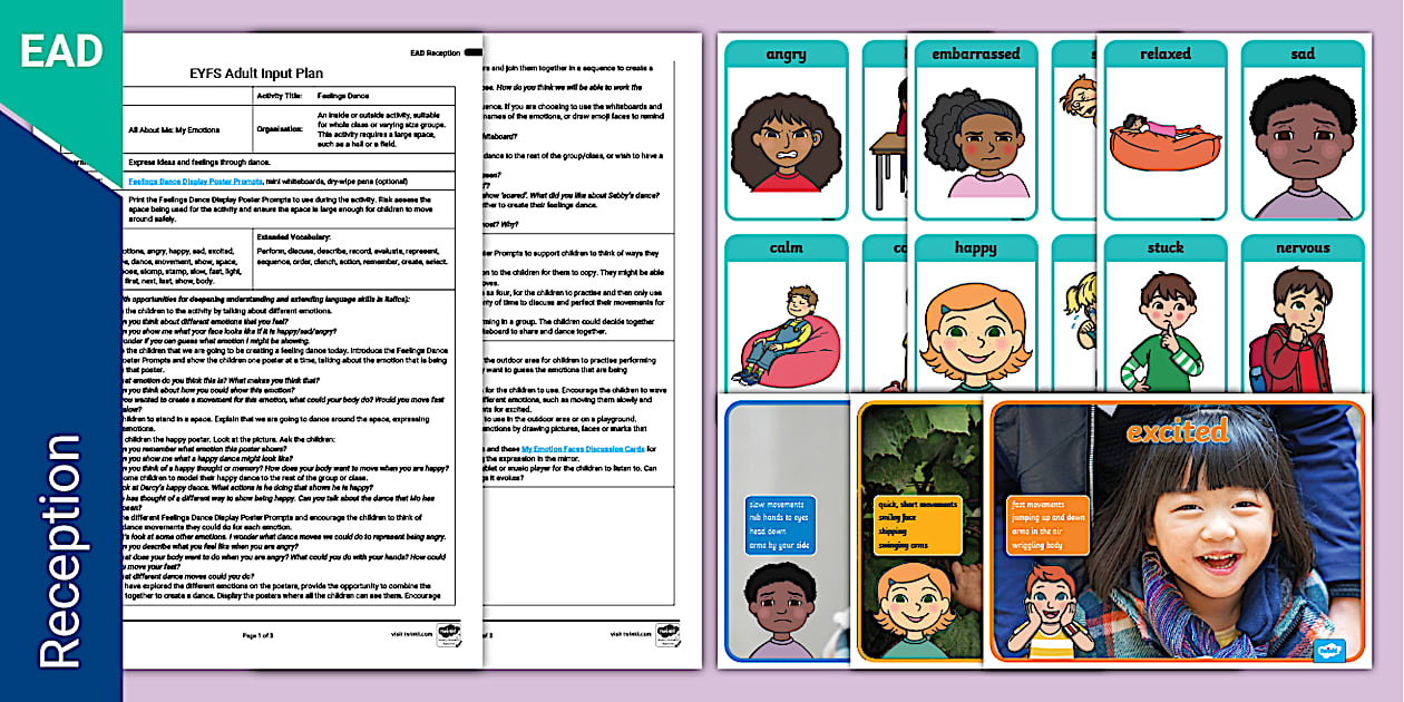 EYFS Feelings Dance Adult Input Plan and Resource Pack