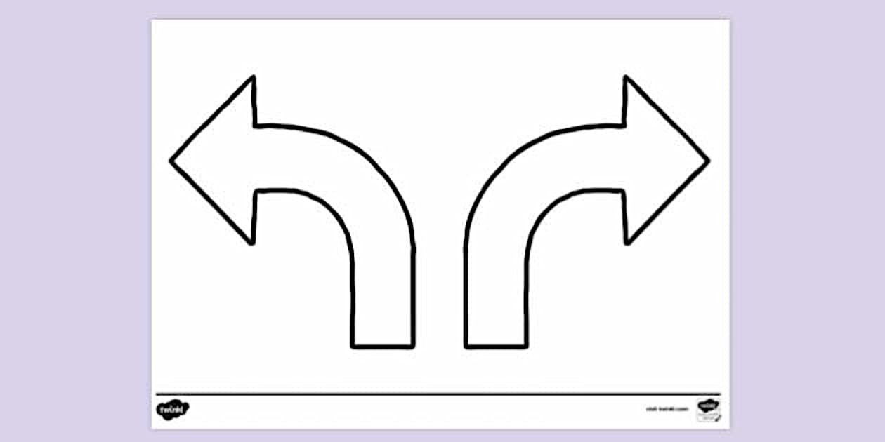 Undo Redo Arrows Colouring Sheet | Colouring Sheets | Twinkl