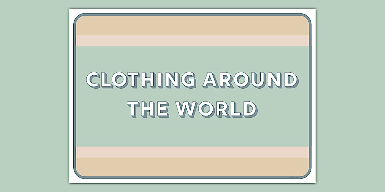 3D Effect-Themed Clothing Around the World Display Poster