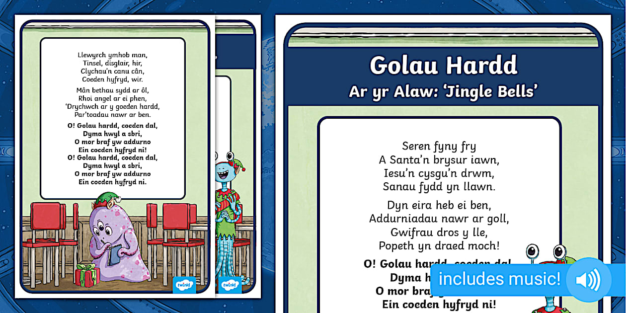 Caneuon Draw Mhell Mewn Llong Ofod: Golau Hardd - Twinkl