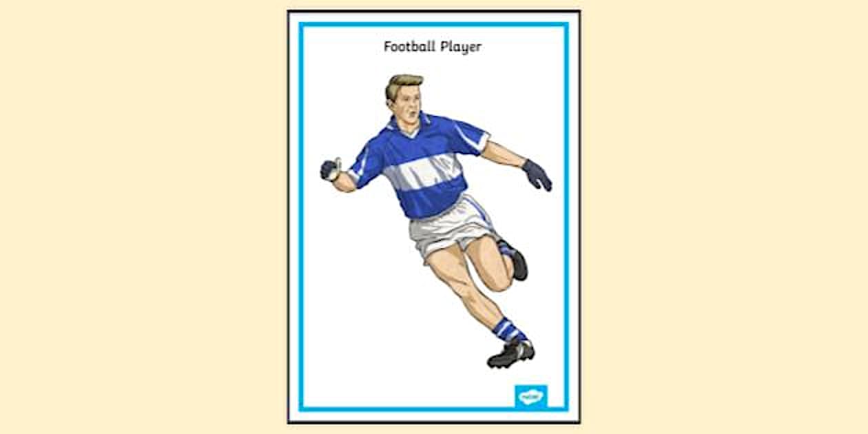 Football Player Display Poster | Primary Resources - Twinkl