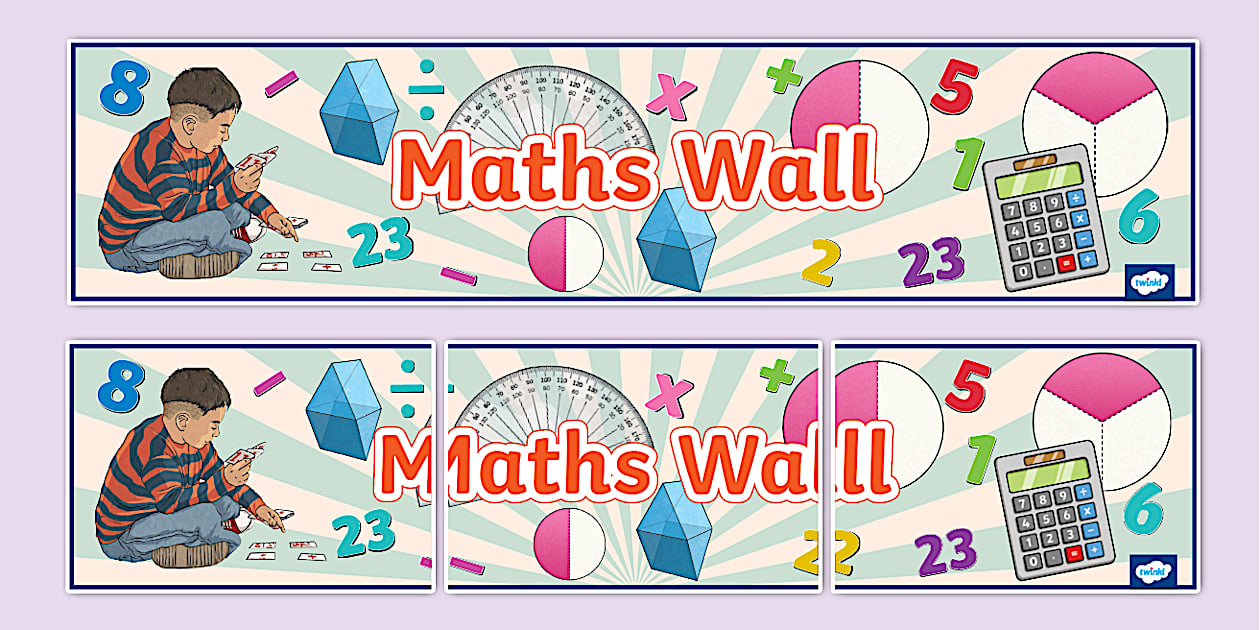 Maths Wall Display Banner (Teacher-Made) - Twinkl
