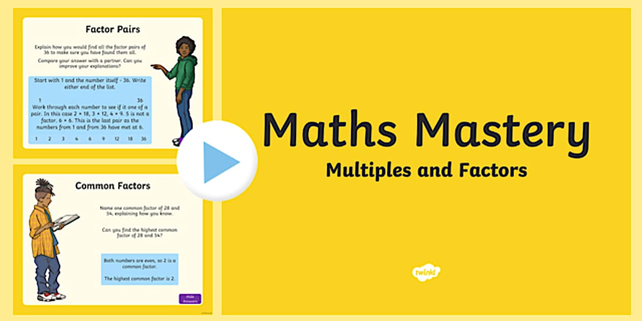 Year 5, Multiplication and Division, Multiples and Factors Maths Mastery