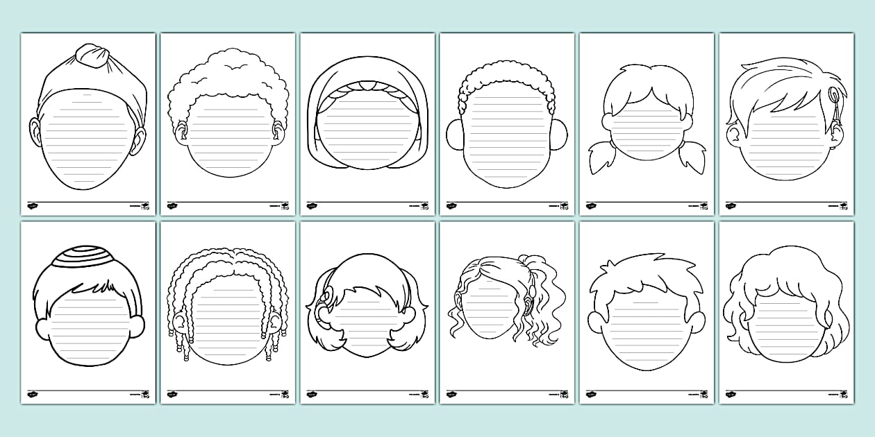 Blank Faces Writing Templates (teacher made) - Twinkl