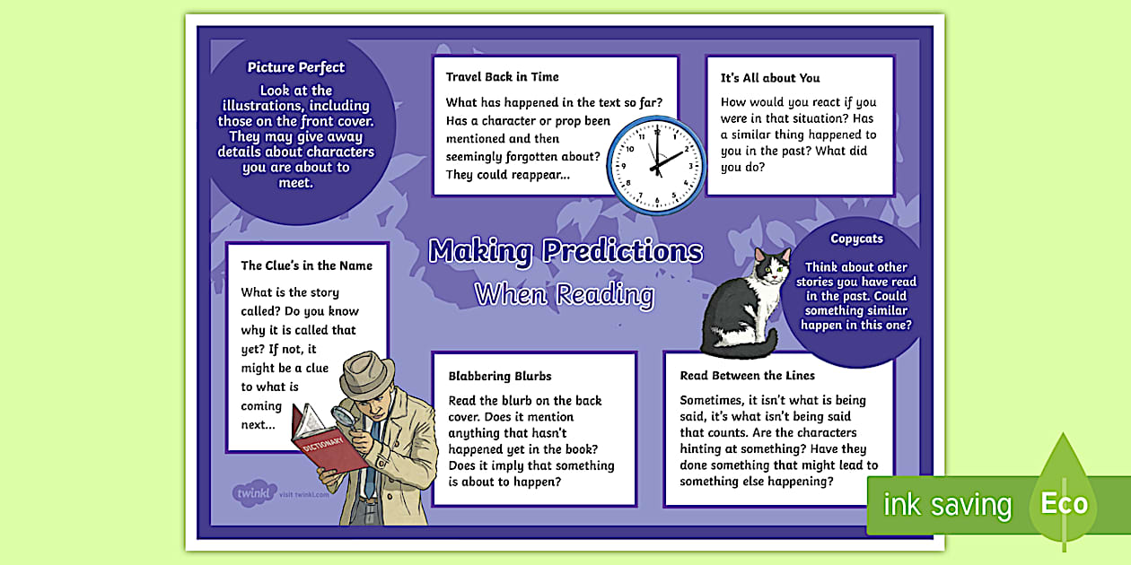 Making Predictions When Reading Display Poster - - Twinkl