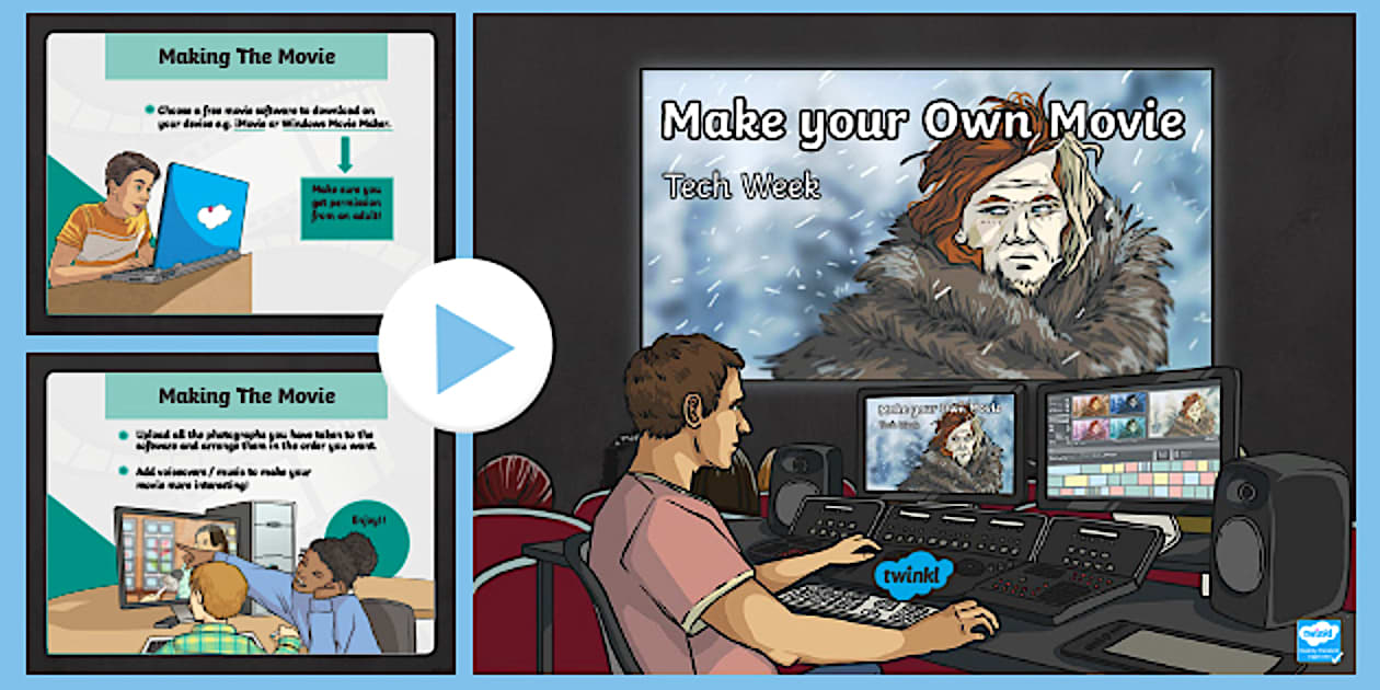 Tech Week Make Your Own Movie Powerpoint - Twinkl