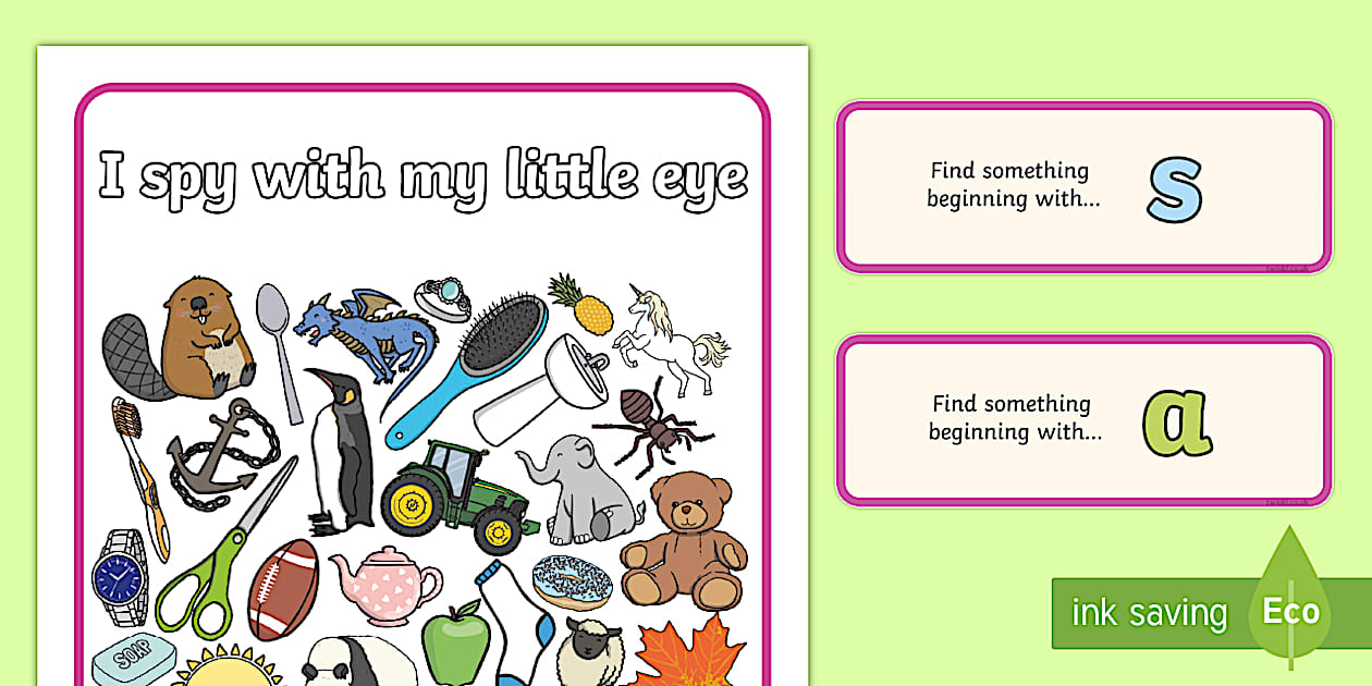 Phonics I Spy - Set 1 - ESL Phonics Game (teacher made)