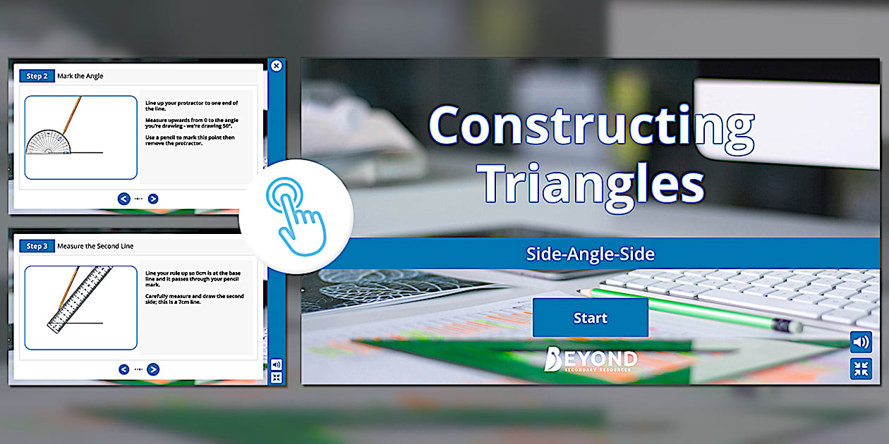👉 Constructing a Triangle: Side Angle Side | KS3 Geometry | Maths