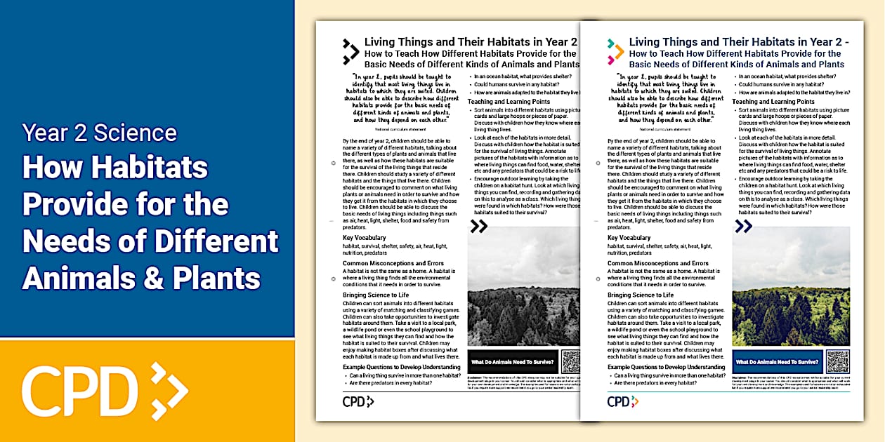 Living Things and Their Habitats in Year 2 - How to Teach How Different