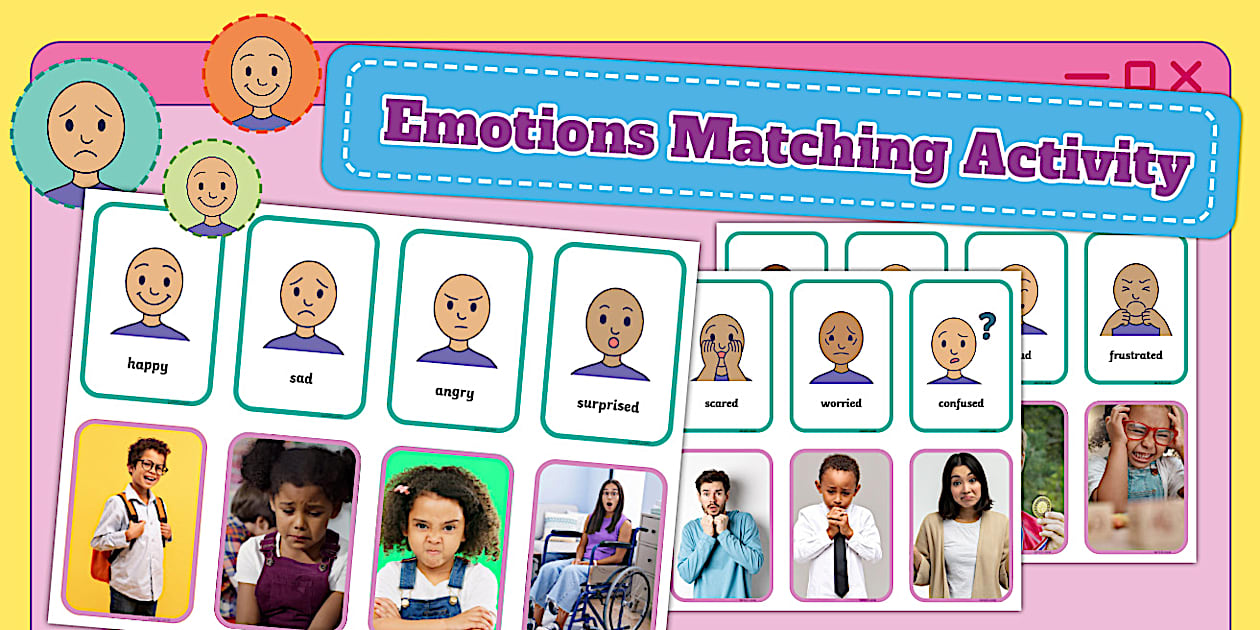 Twinkl Symbols: Emotions Matching Activity