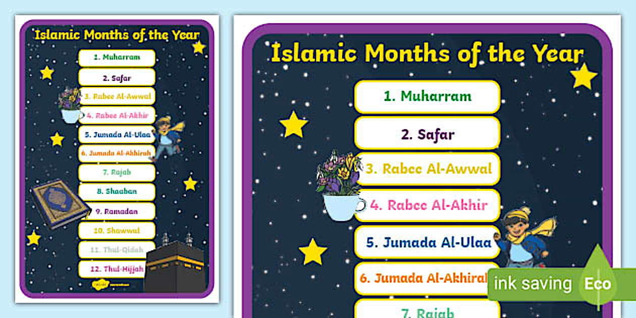 Islamic Months of the Year Display Poster (teacher made)