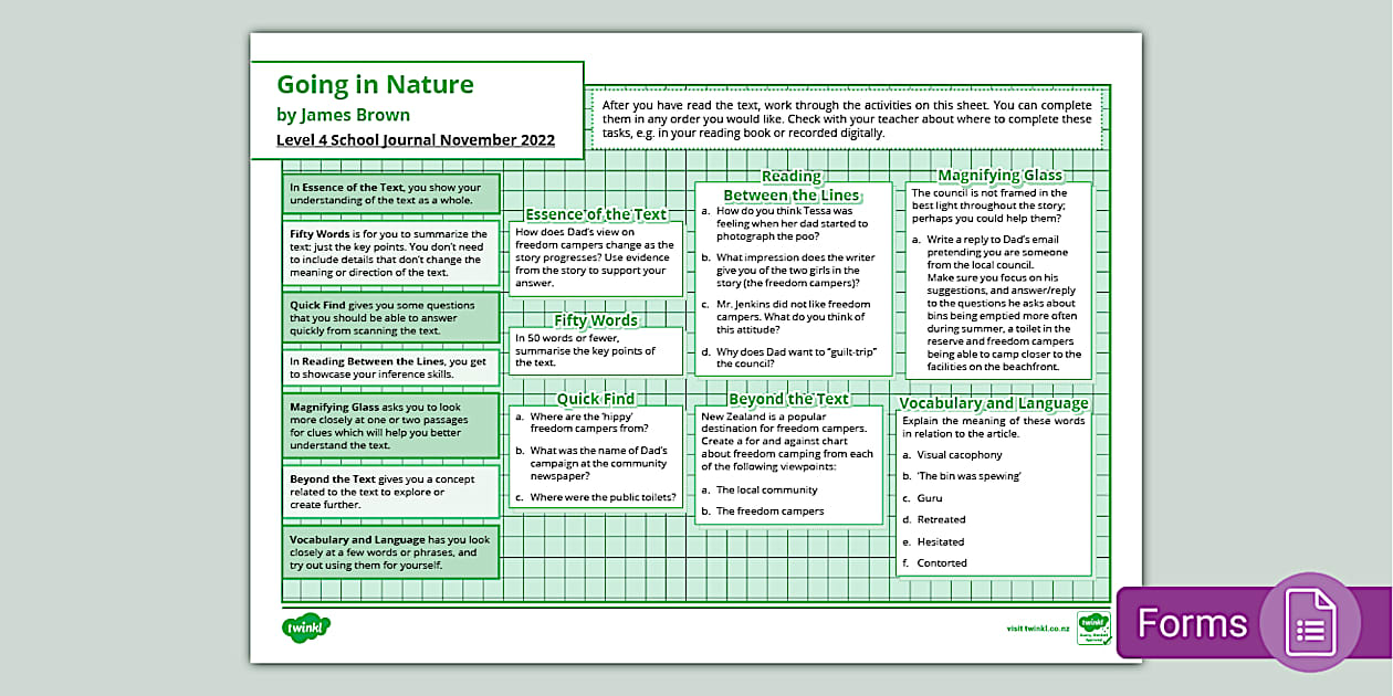 Level 4 November 2022: Going in Nature
