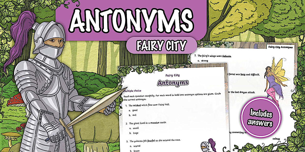 IP English Fairy City Antonyms Activity Sheet (CAPS Aligned)