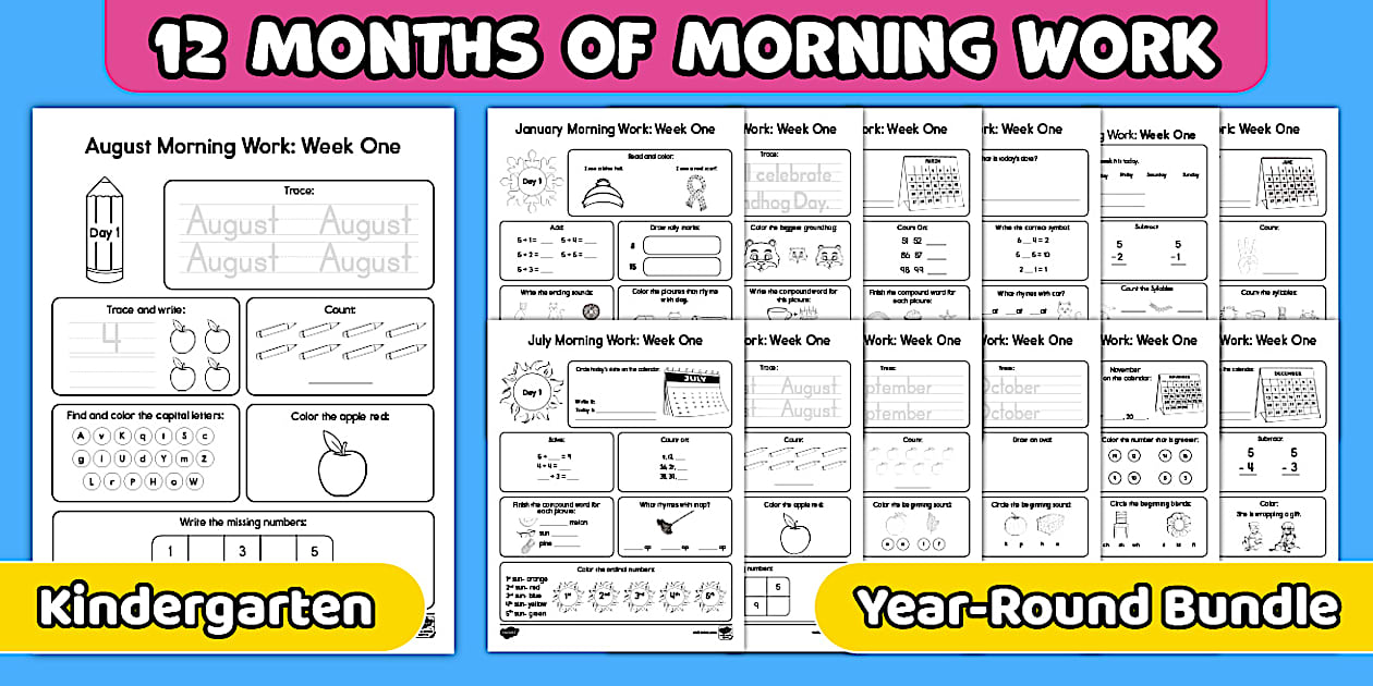 Kindergarten Morning Work | Resource | Twinkl USA - Twinkl