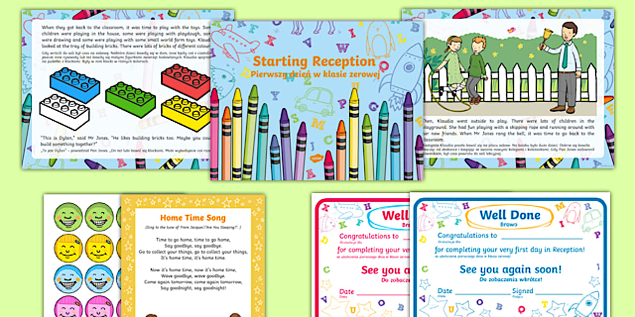 Kindergarten Starting reception editable powerpoint story and resource pack