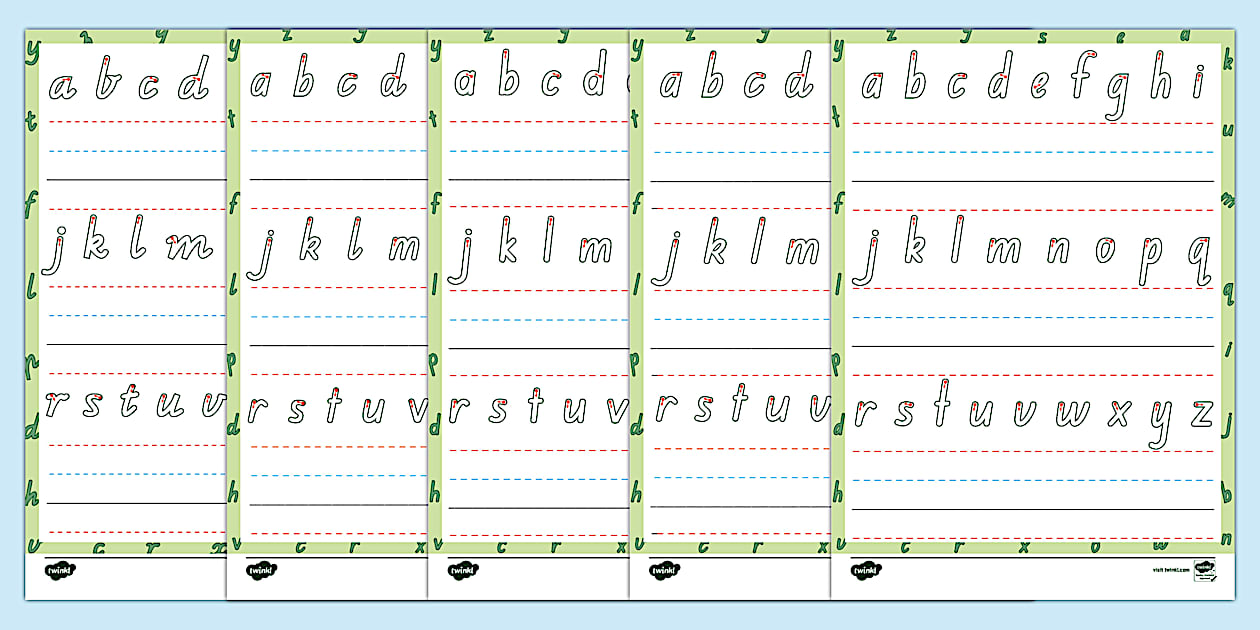 Line Guide with Letters Letter Formation Mat - Twinkl