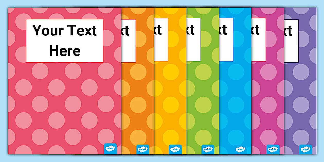 Polka Dot Binder Cover | Resource | Twinkl USA