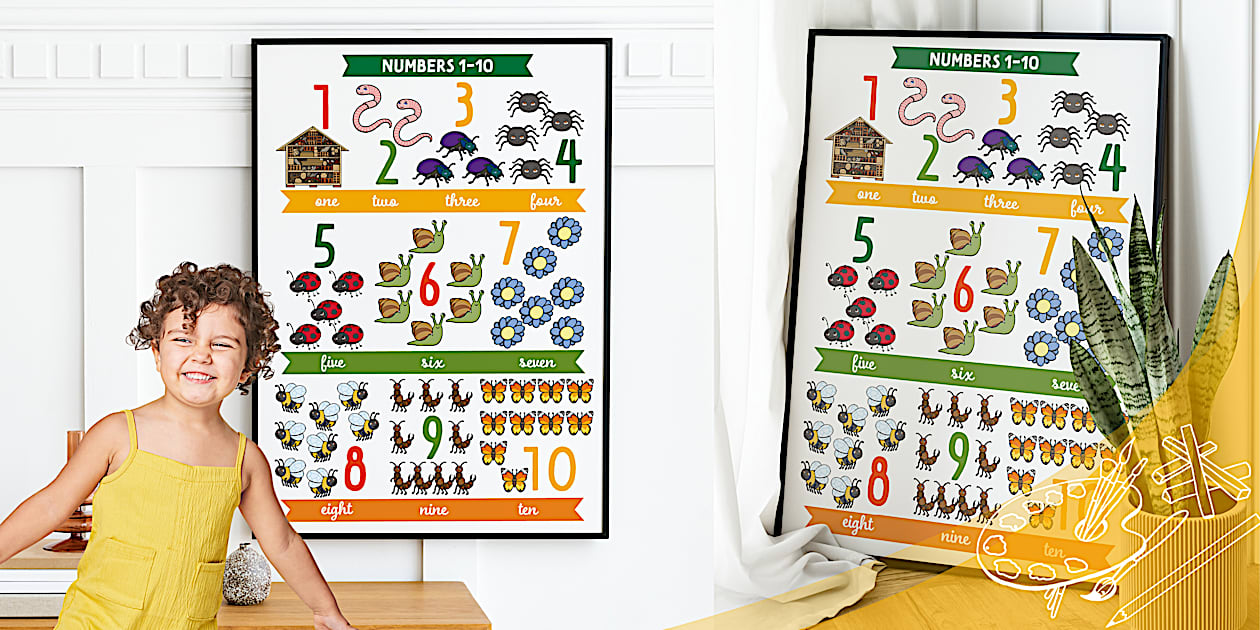 Numbers 1-10 Minibeasts Poster | Twinkl Art Gallery - Twinkl