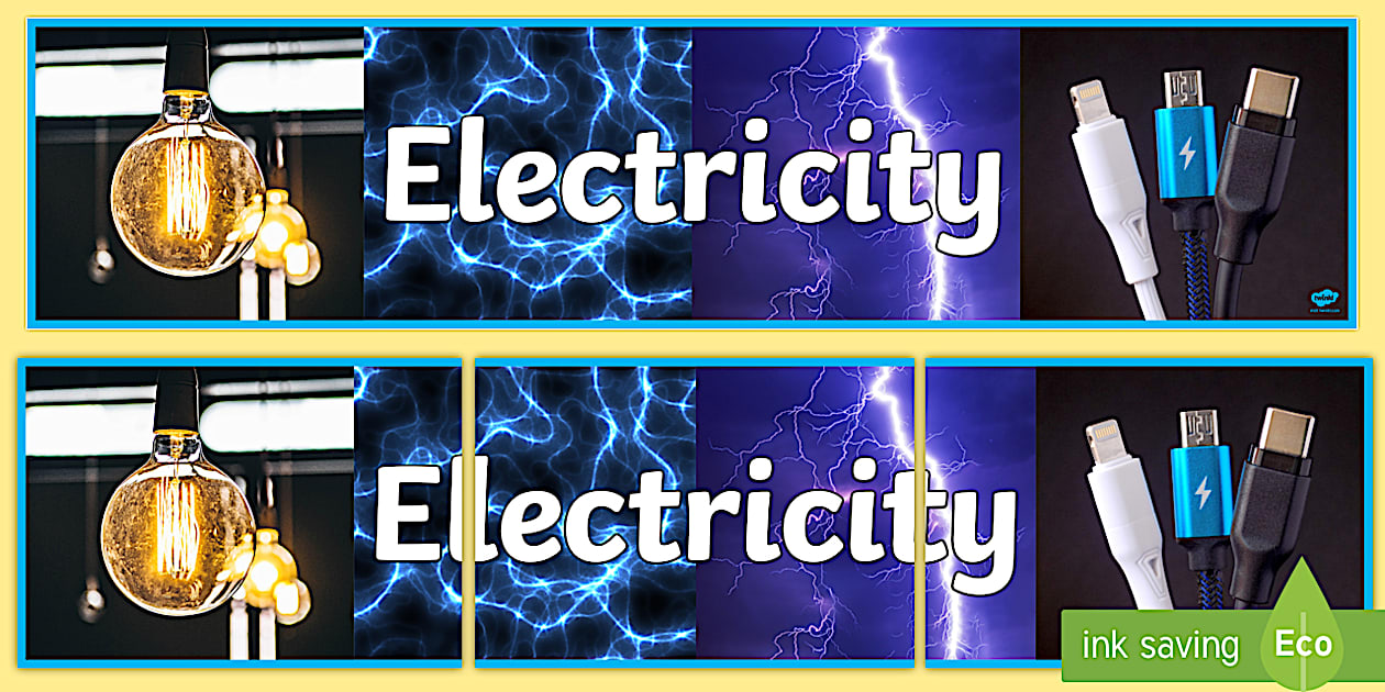 Editable Electricity Photo Display Banner - Twinkl