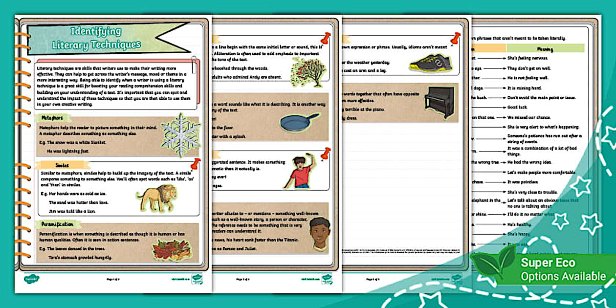 Identifying Literary Techniques (Ages 7 - 11)