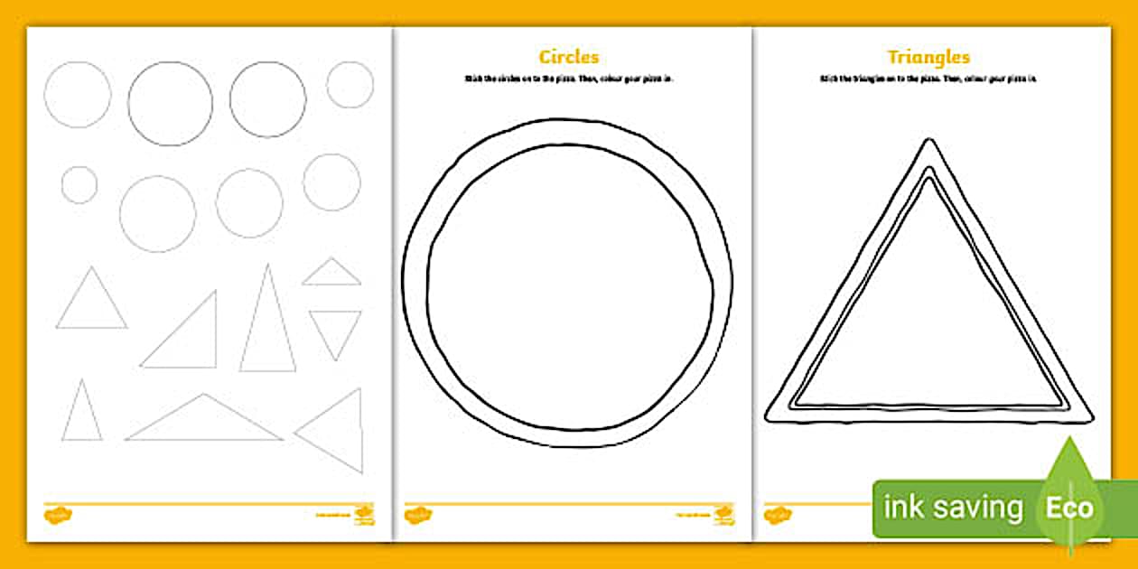 👉 Circles And Triangles Cut And Stick Sorting Activity