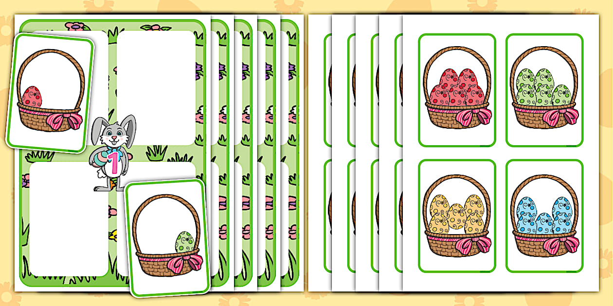 👉 Easter Egg Subitising Numbers 1 to 5 Sorting Activity