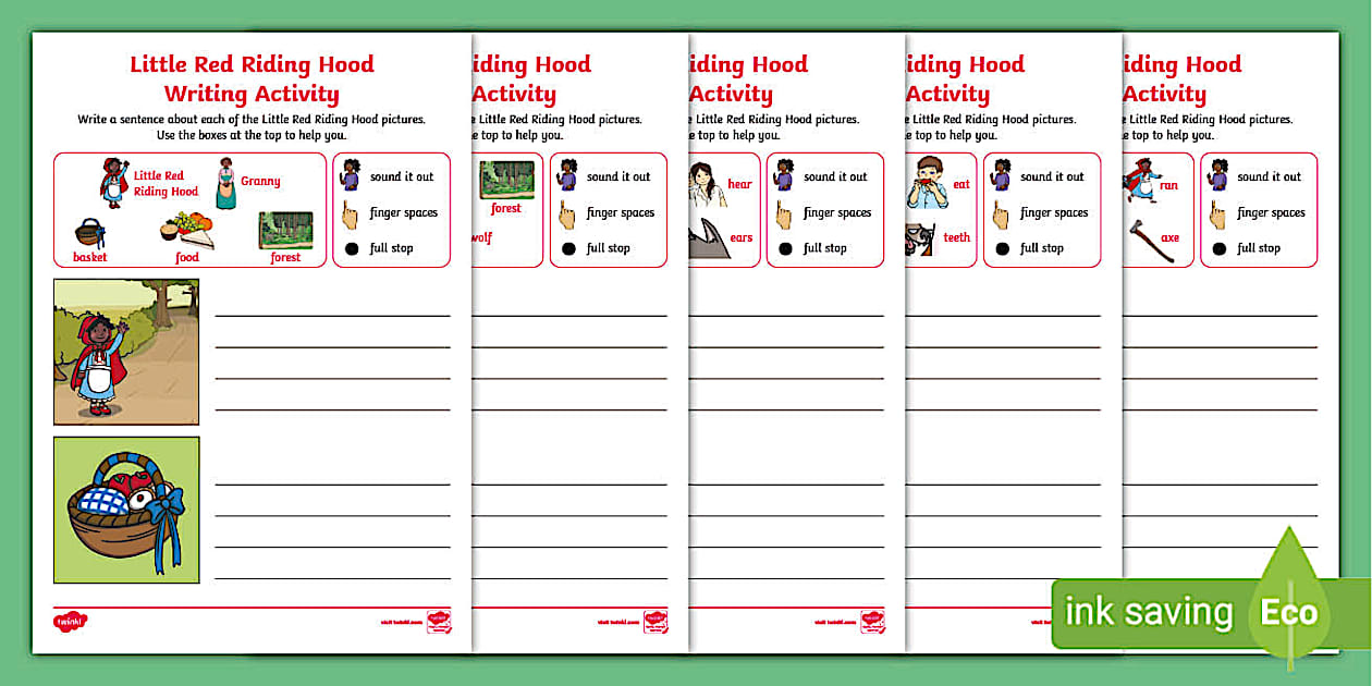 Little Red Riding Hood Early Writing Activities - Twinkl