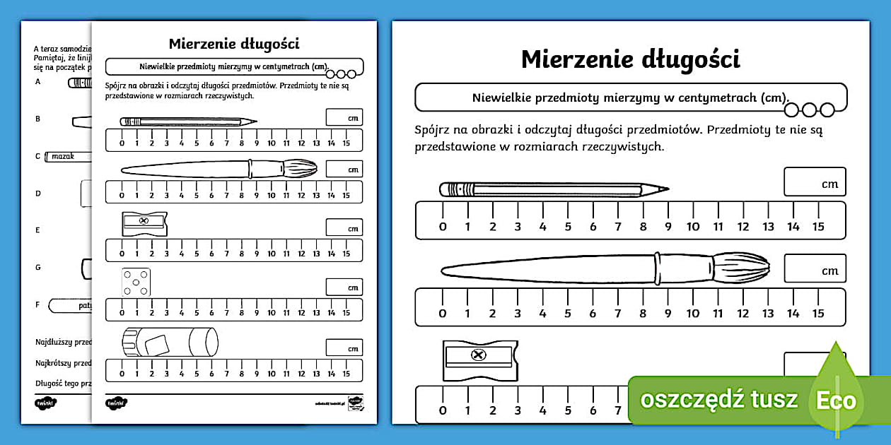Mierzenie długości | Mierzenie odcinków klasa 1 - Twinkl Mierzenie długości | Mierzenie odcinków klasa 1 - Twinkl