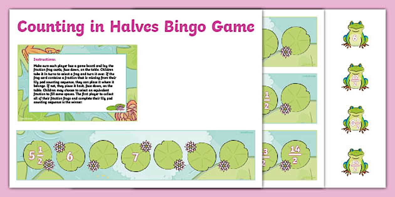 👉 Counting in Halves Bingo Game (Teacher-Made) - Twinkl