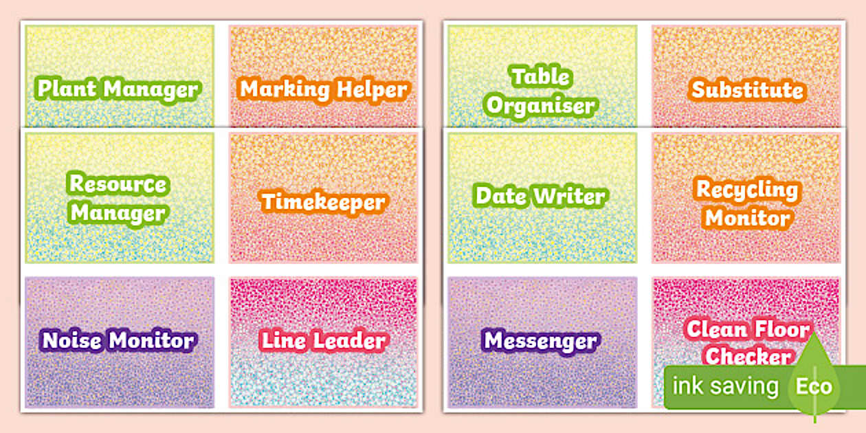 Editable Classroom Jobs Tabletop Clip Signs (teacher made)